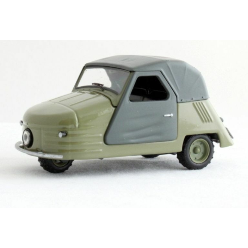 SMZ S-1L 3-wheel, green/grey 1952-Auto model shop - Automodel shop