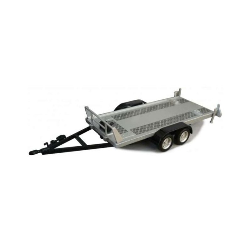 Tow Car Trailer Two Wheels, silver-Auto model shop - Automodel shop